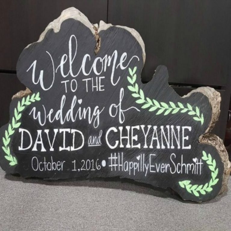 Chalkboard Wood slab Sign - Kosins